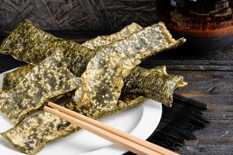 Deep fried seaweed stock photo. Image of gourmet, asian - 233043428