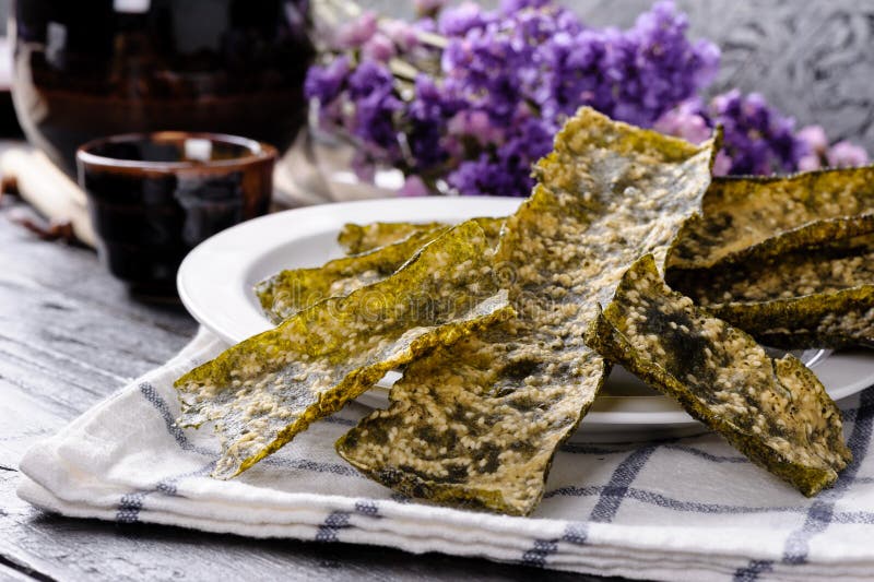 Deep fried seaweed stock image. Image of asian, gourmet - 233043505