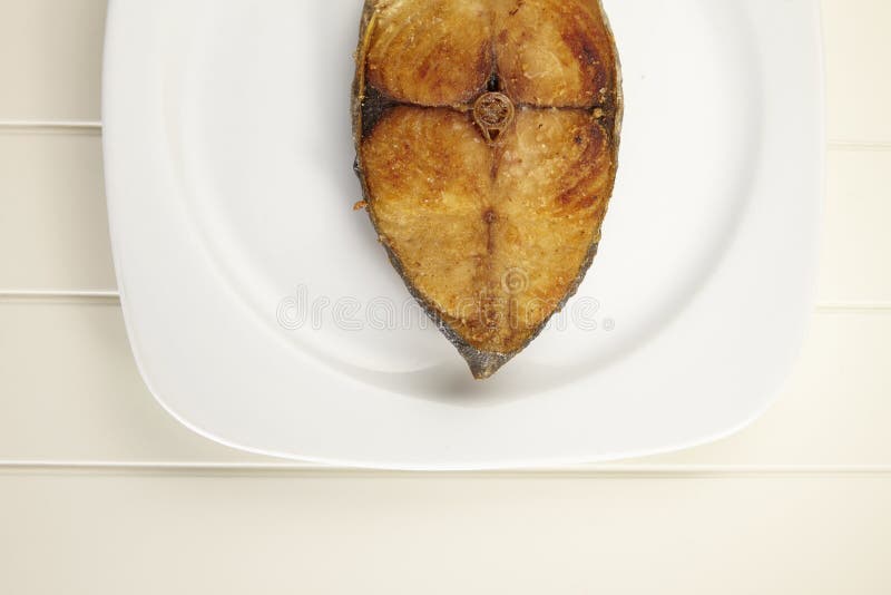 Deep Fried Seer Fish on a Plate Stock Image - Image of appetizing ...