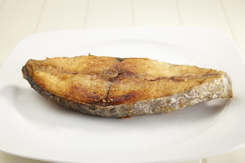 Deep Fried Seer Fish on a Plate Stock Image - Image of fish, mackerel ...