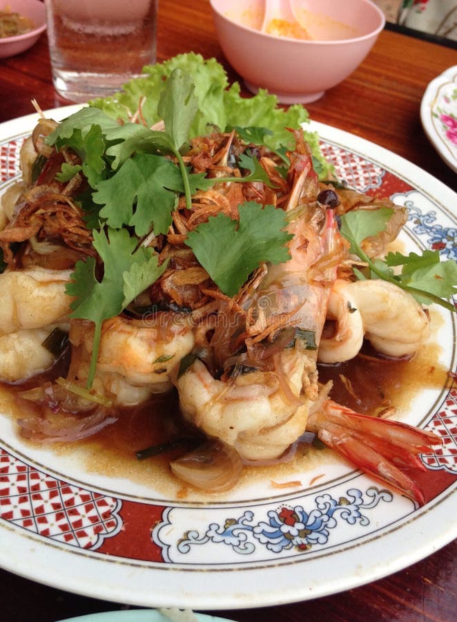 Deep Fried Shrimp with Tamarind Sauce Stock Image - Image of sauce ...