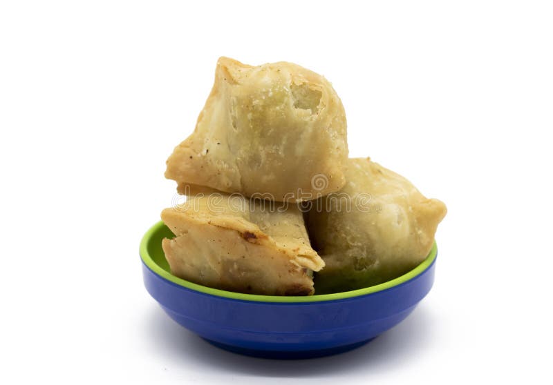 Deep Fried Singara Isolate on White Background, Spicy Snacks Stock ...