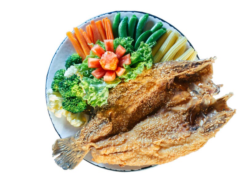 Fried Snapper Belly with Spicy Garlic Soy Sauce Stock Photo - Image of ...