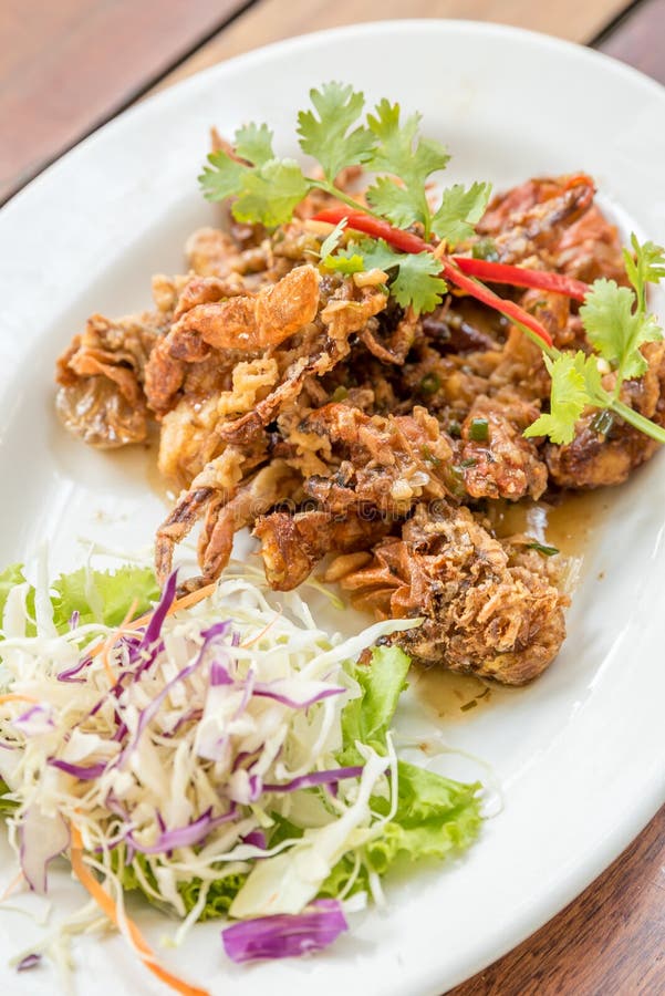 Deep fried soft shell crab stock image. Image of kitchen - 74303651