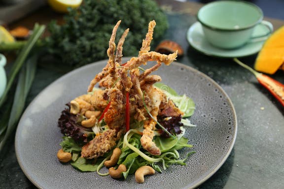 Deep Fried Soft Shell Crab stock image. Image of flower - 331929717