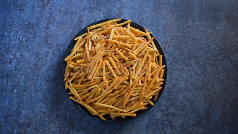 Spicy Tapioca chip stock video. Video of ingredient - 205540751