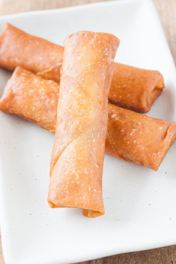 Deep fried spring roll stock image. Image of green, asia - 60230661
