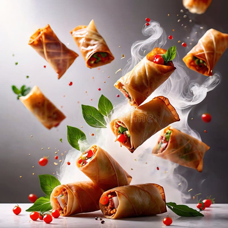 Spring Roll Snack Stock Illustrations – 1,037 Spring Roll Snack Stock ...