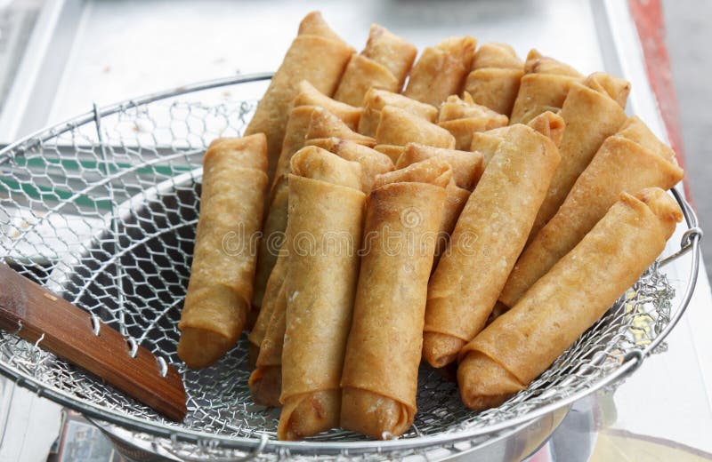 Deep Fried Spring Rolls stock photo. Image of asia, market - 23023774