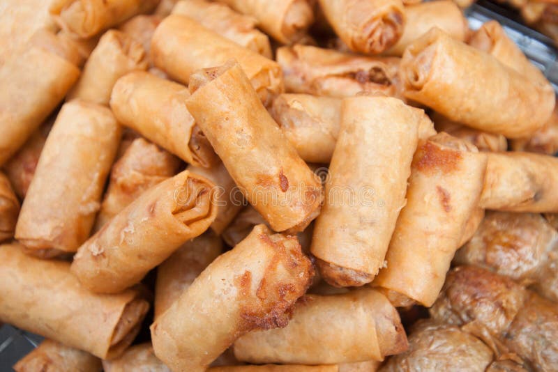 Deep fried spring rolls stock image. Image of unhealthy - 29610171