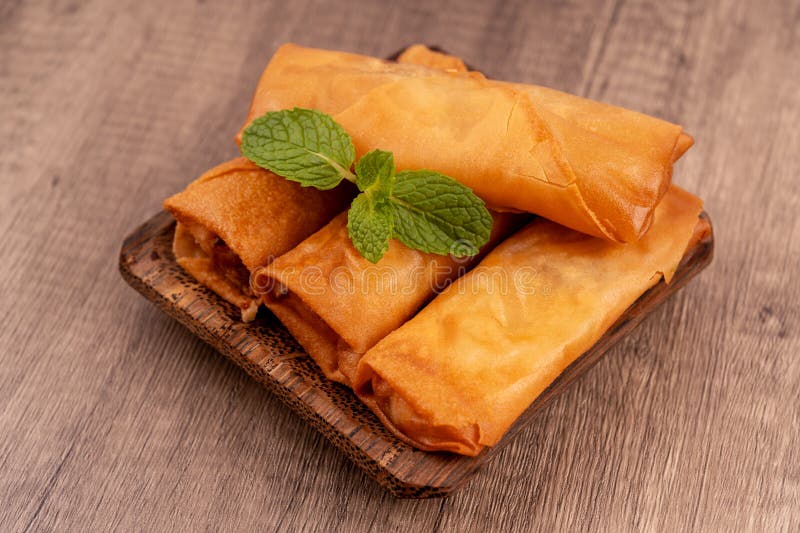 Deep Fried Spring Rolls Also Known As Popia Malaysian Food Stock Image ...