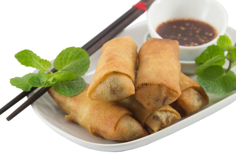 Deep fried spring rolls stock image. Image of cookery - 30435557