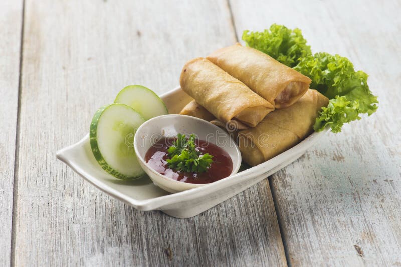 Deep Fried Spring Rolls , Popia Stock Photo - Image of appetizer, food ...