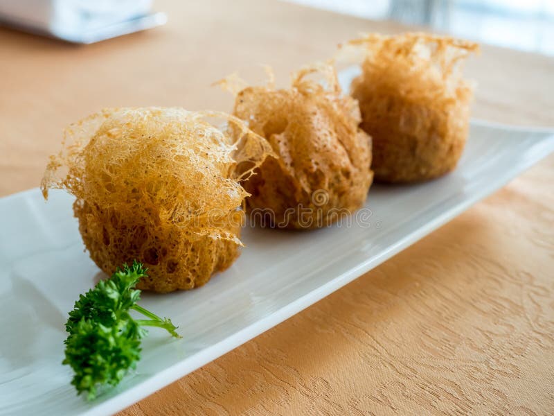Deep Fried Taro in Chinese Style Stock Photo - Image of lunch, dessert ...