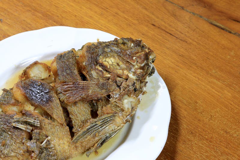 Deep Fried Tilapia Fish, Hot Meat Dishes Stock Photo - Image of fresh ...