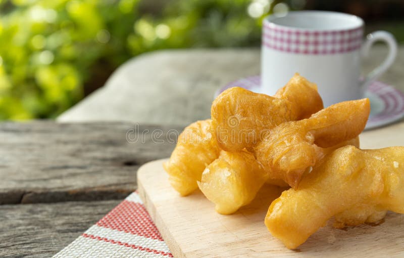 Deep-fried Traditional Thai Dough Stick Stock Image - Image of dessert ...