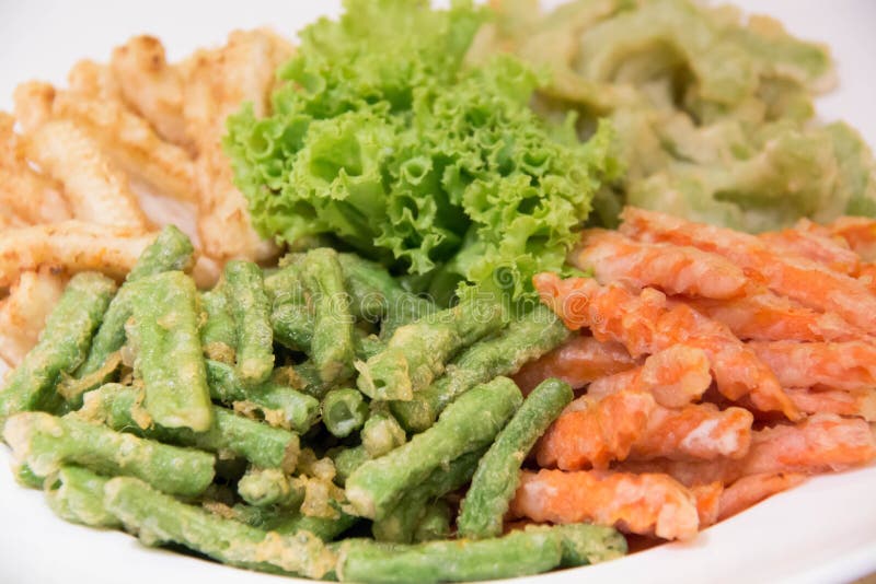 Deep Fried Vegetable Covered in Breadcrumbs Stock Image - Image of ...