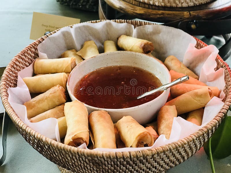 Deep Fried Vegetables Spring Roll. Stock Image - Image of color, crispy ...