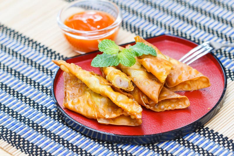Deep Fried Wonton stock photo. Image of dumpling, meal - 39996802