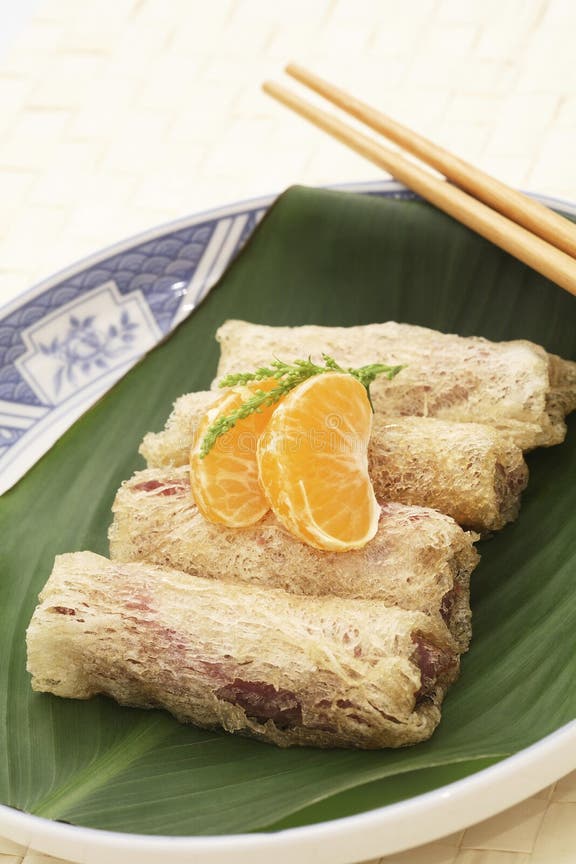 Deep-fried Yam Rolls. Conceptual Image Stock Image - Image of cuisine ...