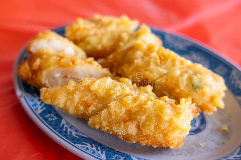 Deep fry shrimp paste roll stock photo. Image of cuisine - 276768554