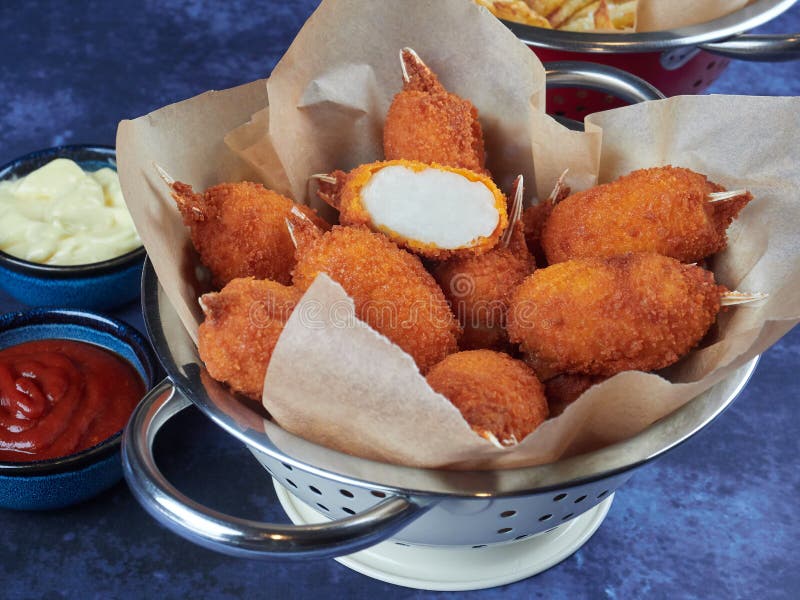 Deep-fry surimi crab claws stock image. Image of claw - 153978999