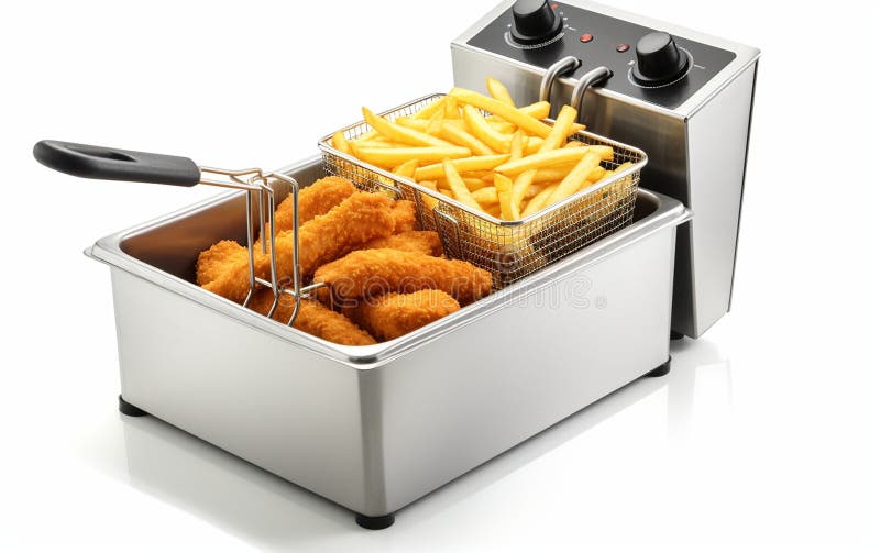 Deep Fryer on White Background Stock Image - Image of carafe, modern ...