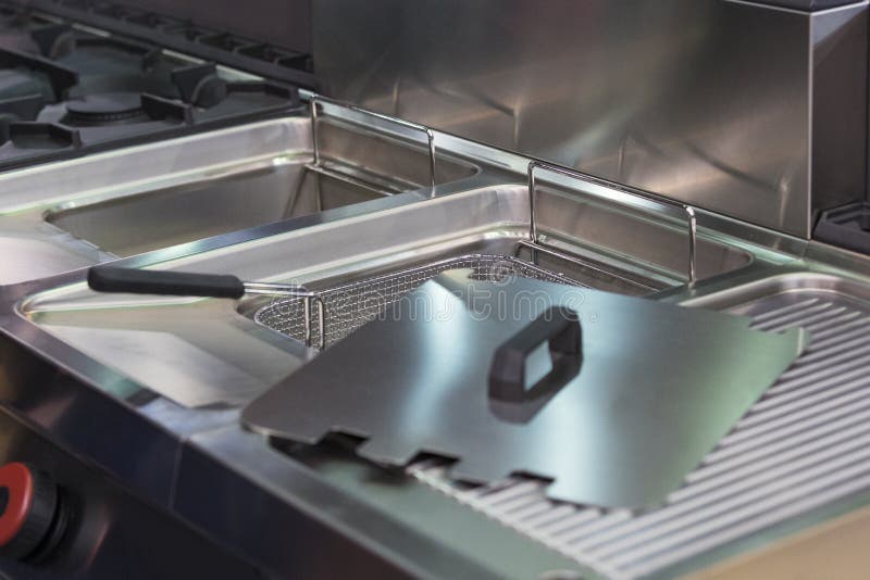 Deep Frying Surface for Cooking Stock Image - Image of cook, room ...