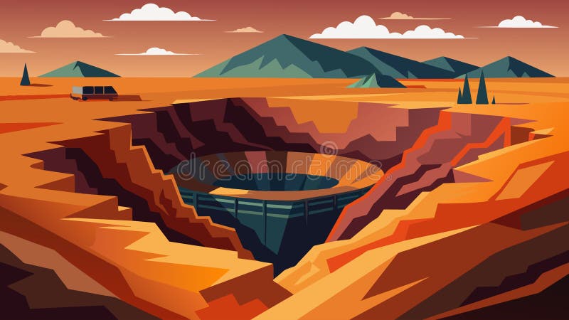 A Deep Gaping Pit Carved into the Landscape As Bauxite is Scooped Out ...