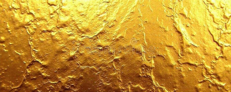 Deep Gold Foil, Fine Scratch Marks, Irregular Texture, Reflection, Gold ...