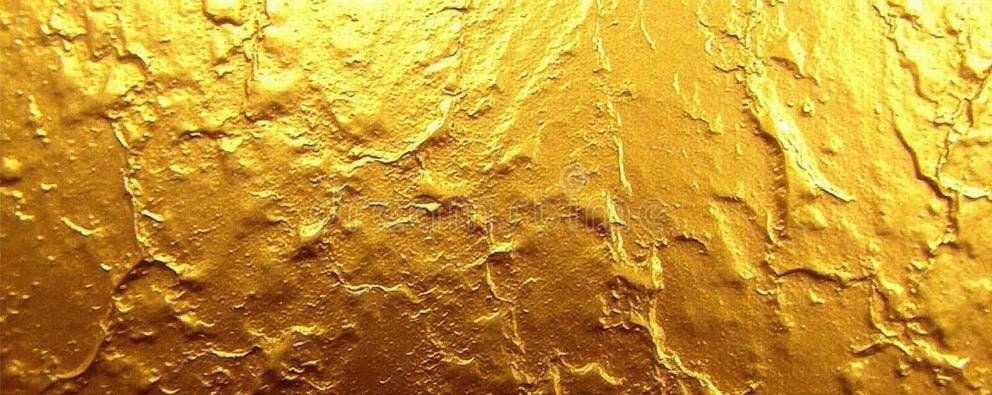 Deep Gold Foil, Fine Scratch Marks, Irregular Texture, Reflection, Gold ...