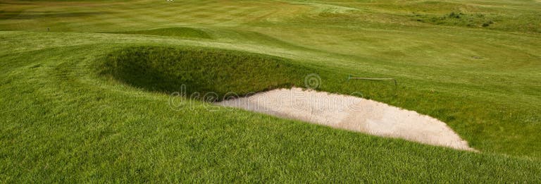 Deep golf bunker stock image. Image of horizontal, sand - 45958807