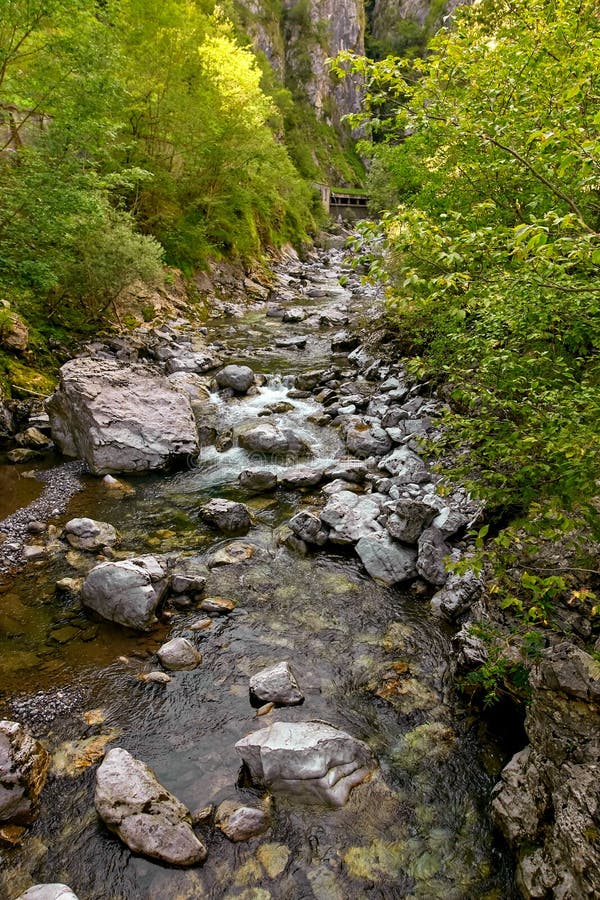 Deep Gorge in the Mountains of Italy. Stock Image - Image of canyon ...