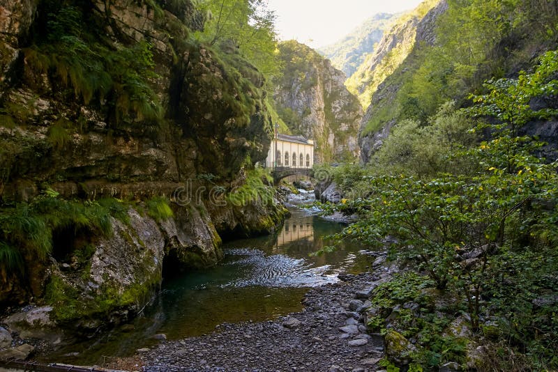 Deep Gorge in the Mountains of Italy. Stock Image - Image of danger ...