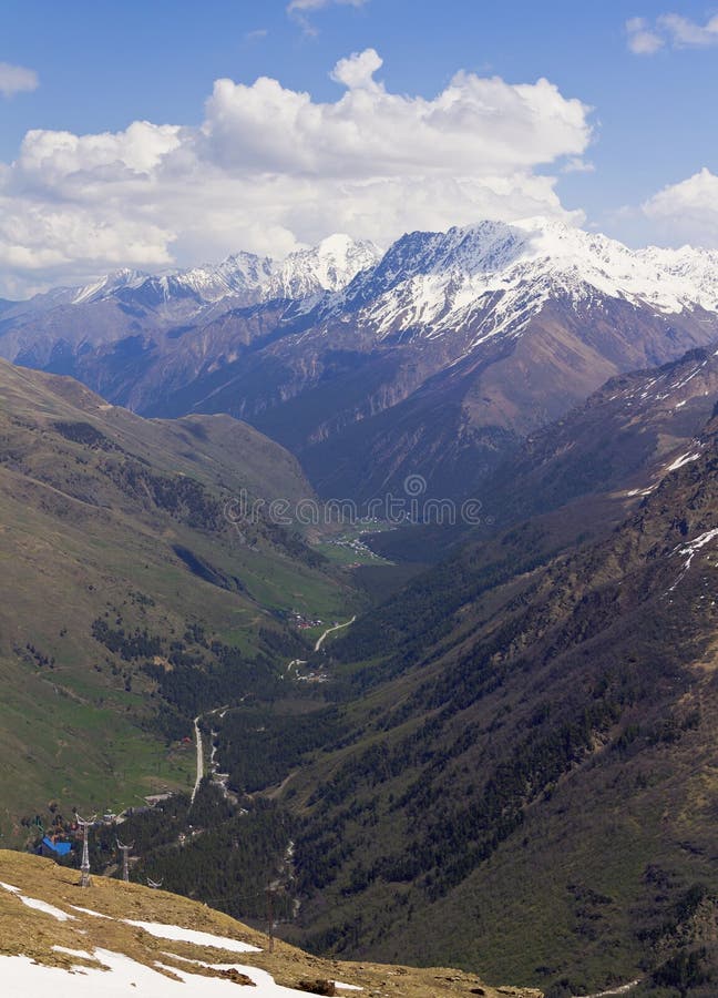 A Deep Gorge in the Mountains of the North Caucasus. Stock Photo ...