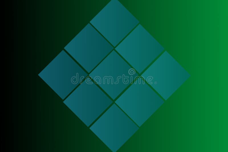 Deep Green Abstract Background with Squares Stock Illustration ...