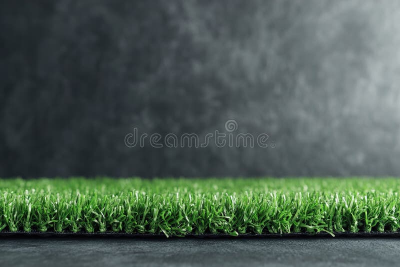 Deep Green Artificial Turf Creates a Striking Visual Against a Dark ...
