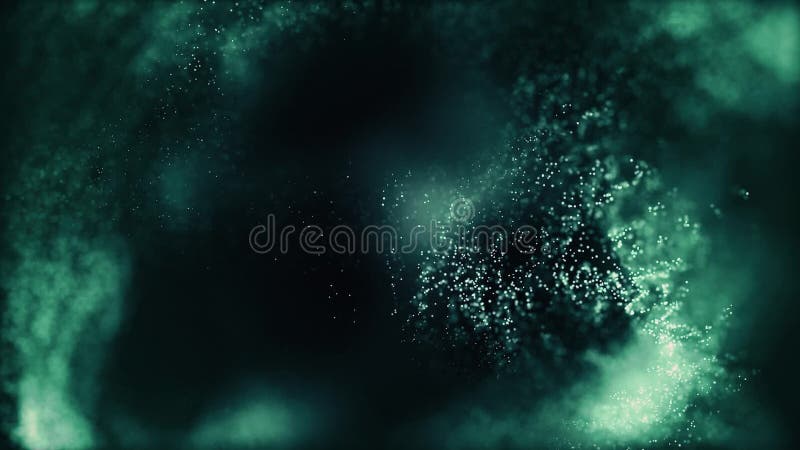 Deep Green and Blue Abstract Particles, Defocused Bokeh Seamless Loop ...