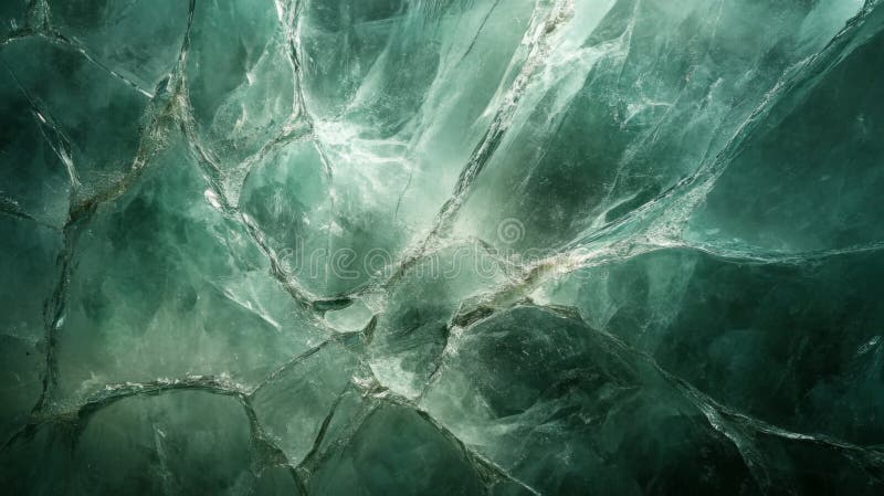 Deep Green Crystal Fractured Surface Texture Stock Illustration ...