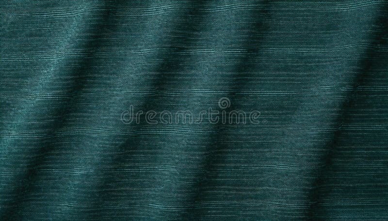 Deep Green Fabric with Subtle Horizontal Lines Creating a Textured Look ...