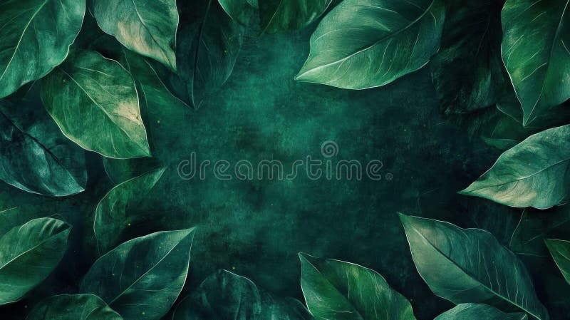 Deep Green Leaves with Texture and Organic Feel, Perfect for Forest ...
