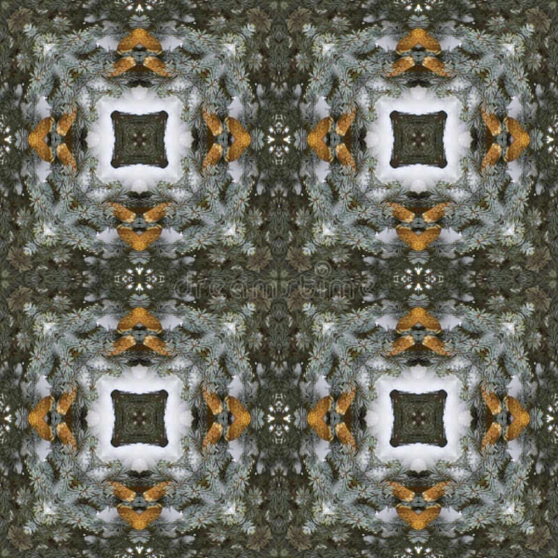 Deep Green Pine Square Tile Seamless Background Pattern Stock ...