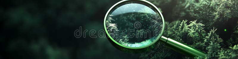 A Deep Green Translucent 3D Search Magnifying Glass Icon Stock ...