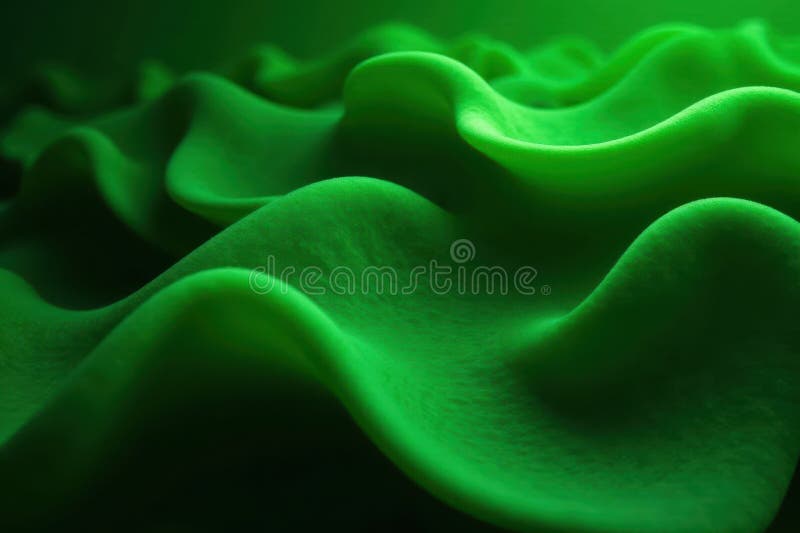 Deep Green Undulating Organic Forms, Textured Wallpaper, Flowing, Lush ...