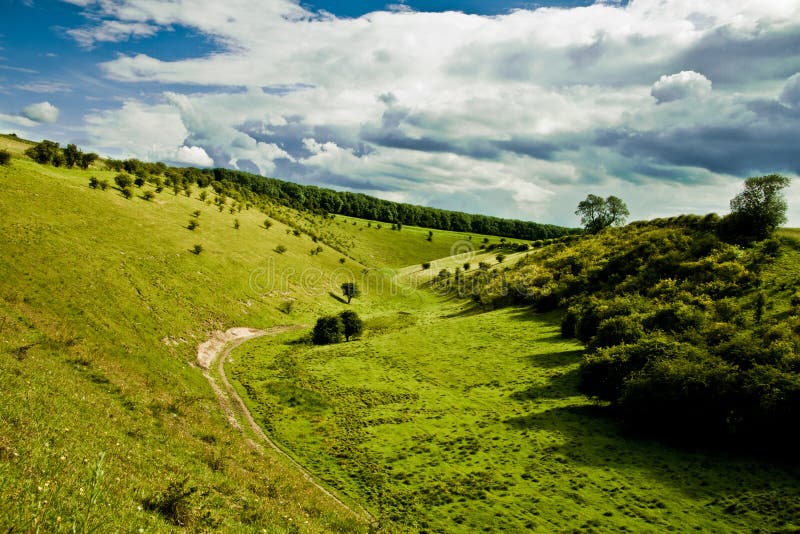 Deep Green Valley in the North Yorkshire Stock Photo - Image of deep ...