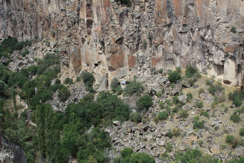 Deep Green Valley Under Steep Cliffs on a Summer Day Stock Photo ...