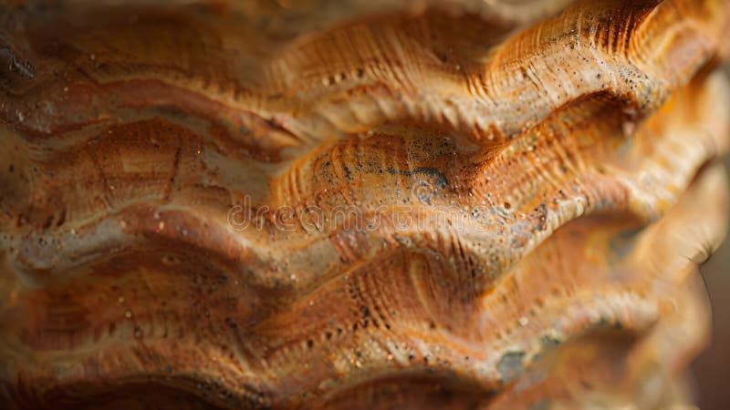 Deep Grooves and Ridges Encircle the Base of a Clay Pot Adding ...