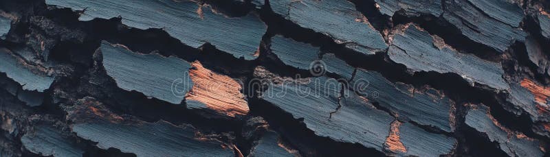 Deep Grooves and Rugged Texture of Tree Bark with Halftone Effect in a ...
