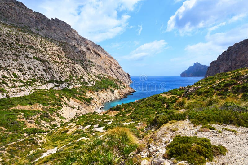 Majorca Deep Sea and Rocky Coast View Stock Image - Image of mallorca ...