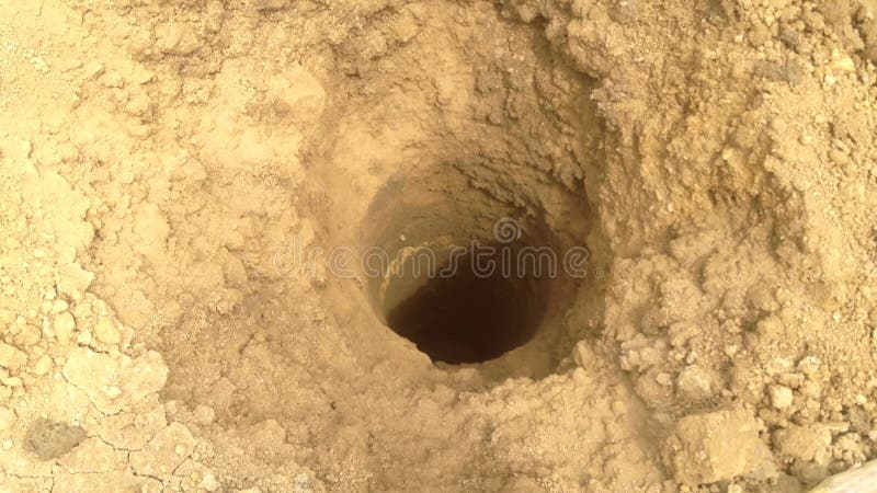 A Deep Hole in the Ground on the Site of Which a Highway Was Started ...